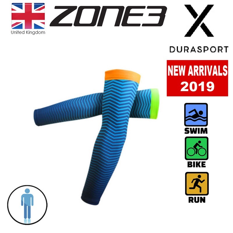 Zone3 Lava Arm Sleeves ORANGE/BLUE/YELLOW - Durasafe Shop