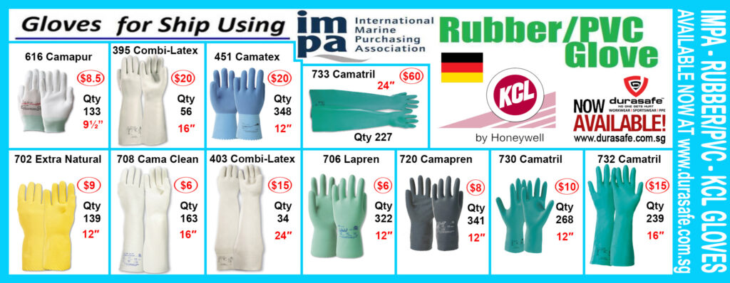 IMPA PVC RUBBER GLOVES - PT DURASAFE Workwear Indonesia